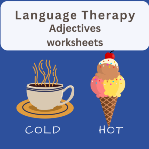 Worksheets for Speech Therapy- Teach Adjectives in sentences - Spectra ...
